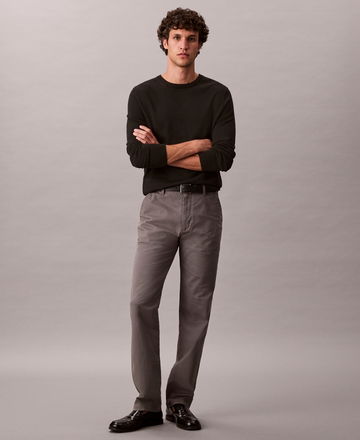 Click here for Calvin Klein Mens Straight-Fit Chino Pants - Grani... prices