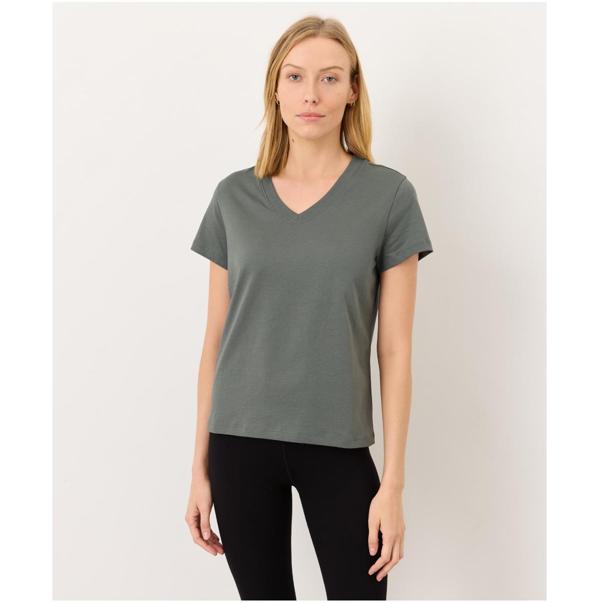 Click here for Pact Womens Organic Cotton Essential V-Neck Tee -... prices