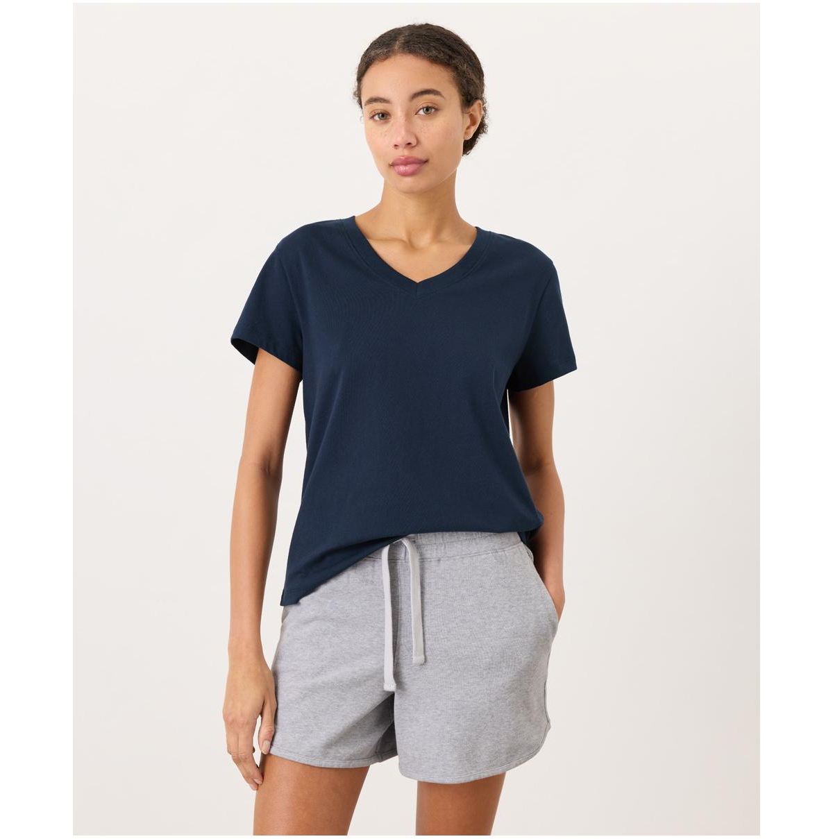 Click here for Pact Womens Organic Cotton Essential V-Neck Tee -... prices