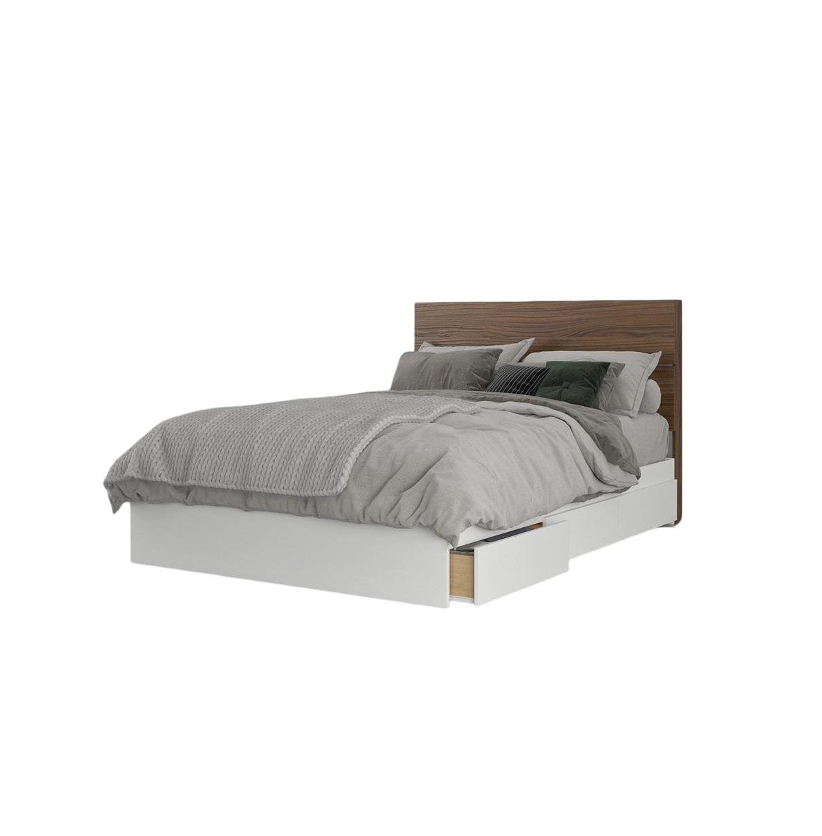 Click here for Nexera Bed Frame And Headboard  Full. - White  wal... prices