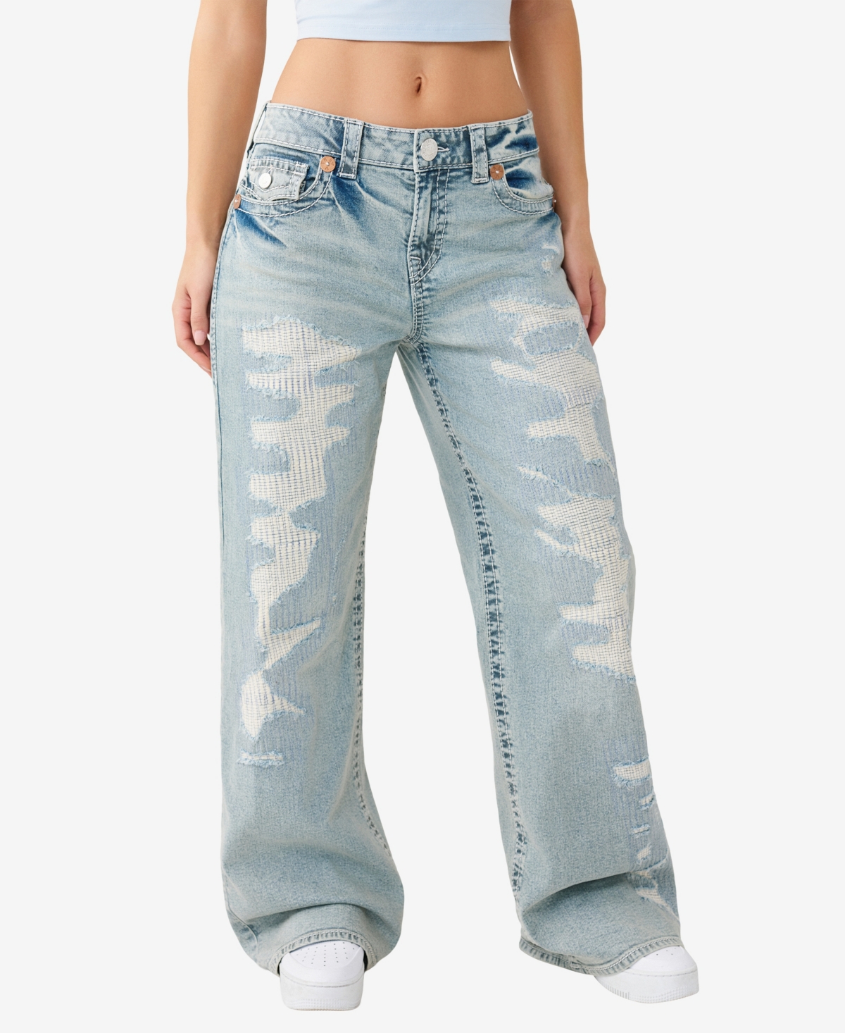 Click here for True Religion Womens Bobbi Baggy Big T Flap Jeans... prices