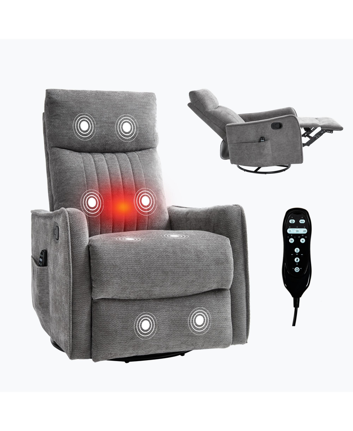 Click here for sumyeg Recliner Chair with Heat Massage Manual Roc... prices
