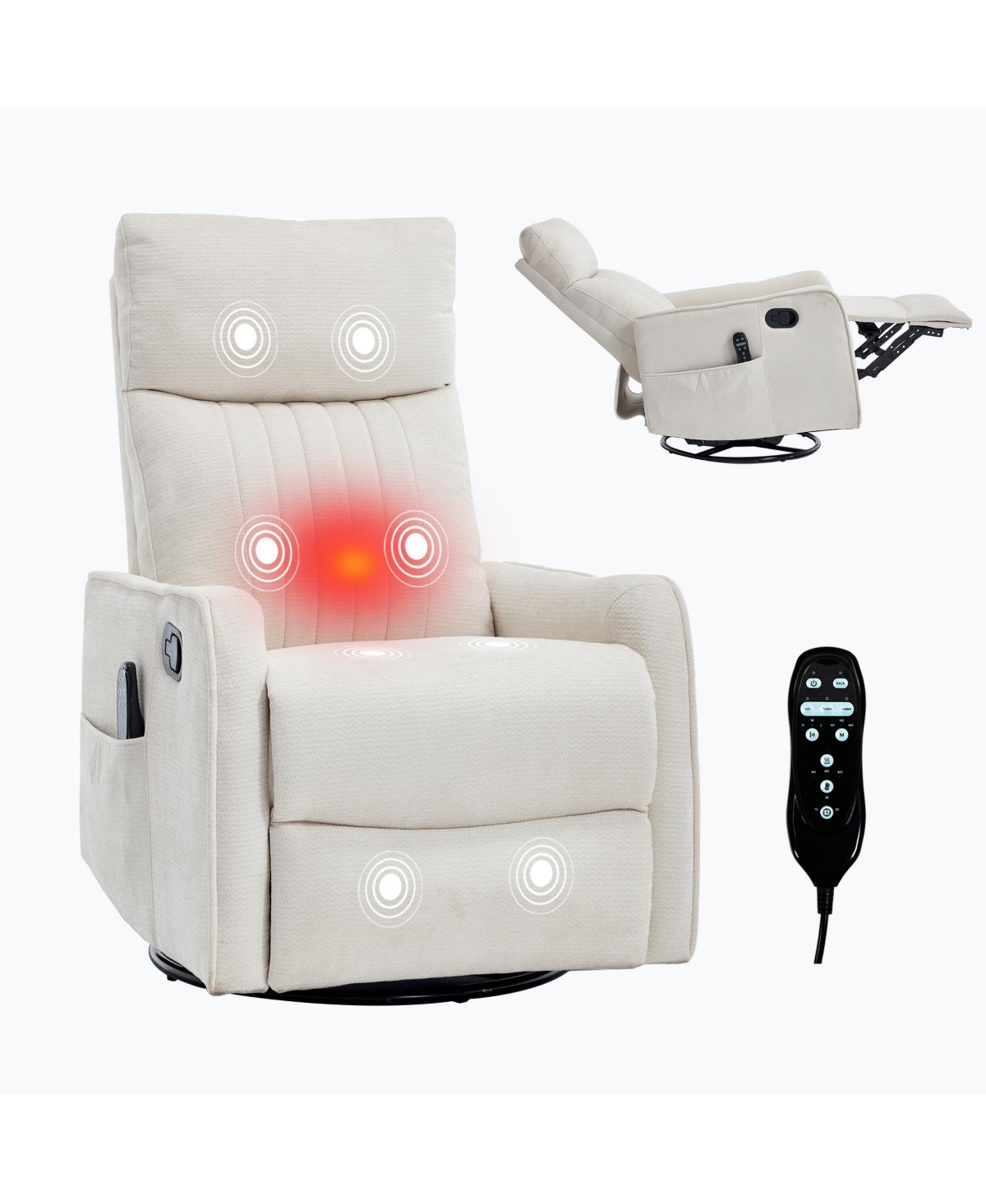 Click here for sumyeg Recliner Chair with Heat Massage Manual Roc... prices