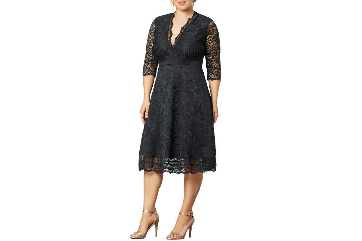 Click here for Womens Plus Size Mademoiselle Lace Cocktail Dress... prices