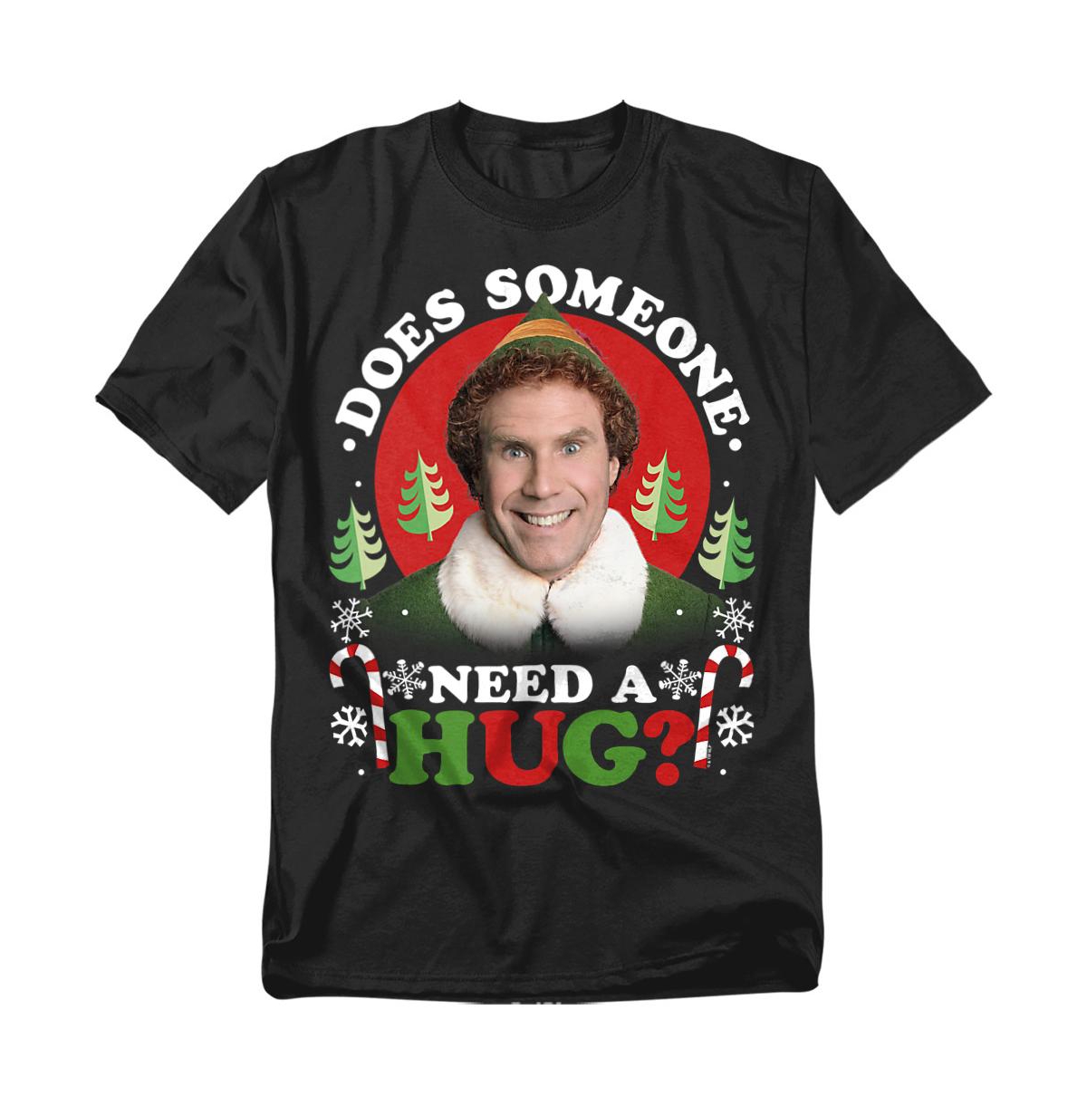 Click here for Elf Mens Does Someone Need A Hug T-Shirt - Black prices