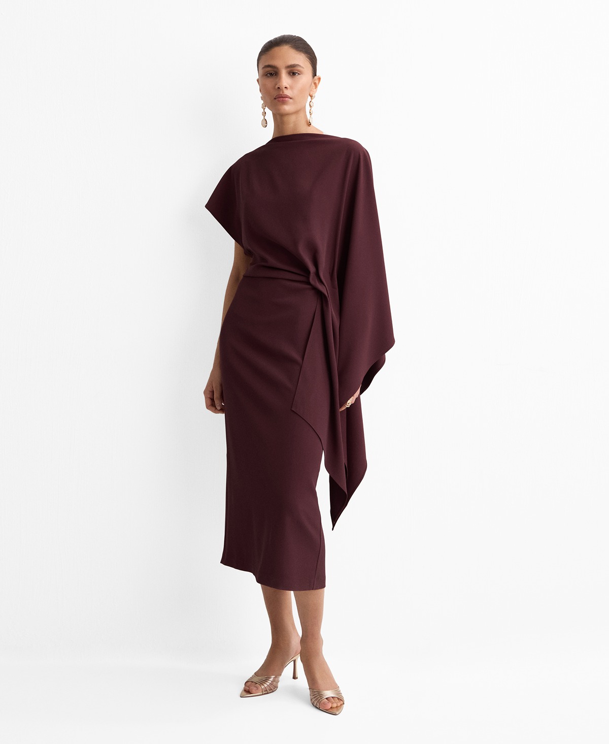 Click here for Mango Womens Asymmetrical Neckline A-Line Dress -... prices