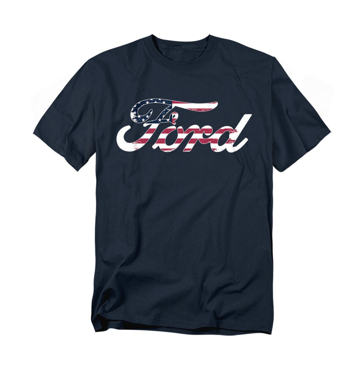Click here for Mustang Mens Ford Flag Logo T-Shirt - Navy prices