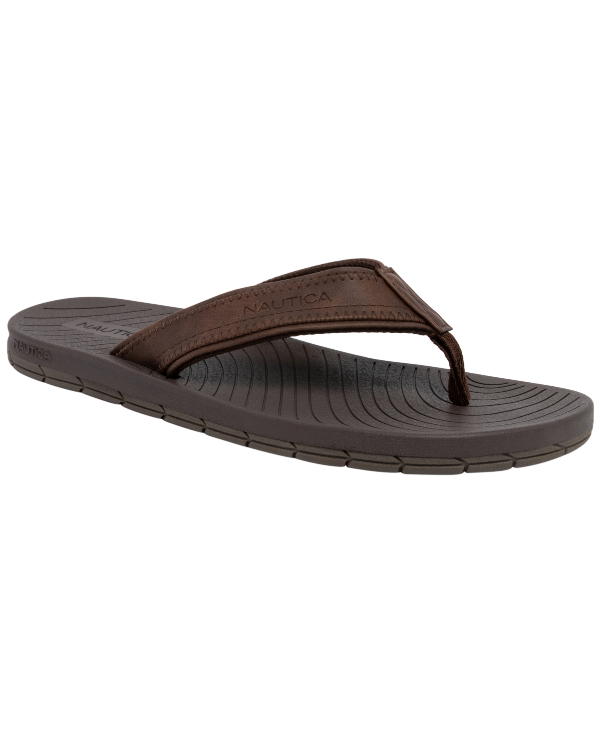 Click here for Nautica Mens Andriel Slip-on Flip Flops - Chocolat... prices