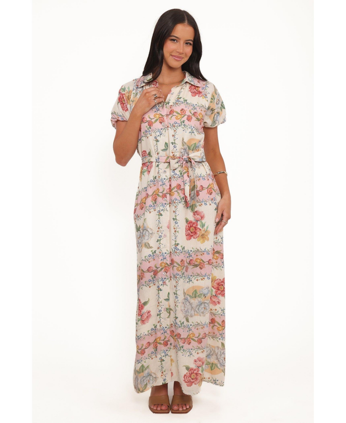 Click here for Petal and Pup Womens James Button Through Maxi Dre... prices
