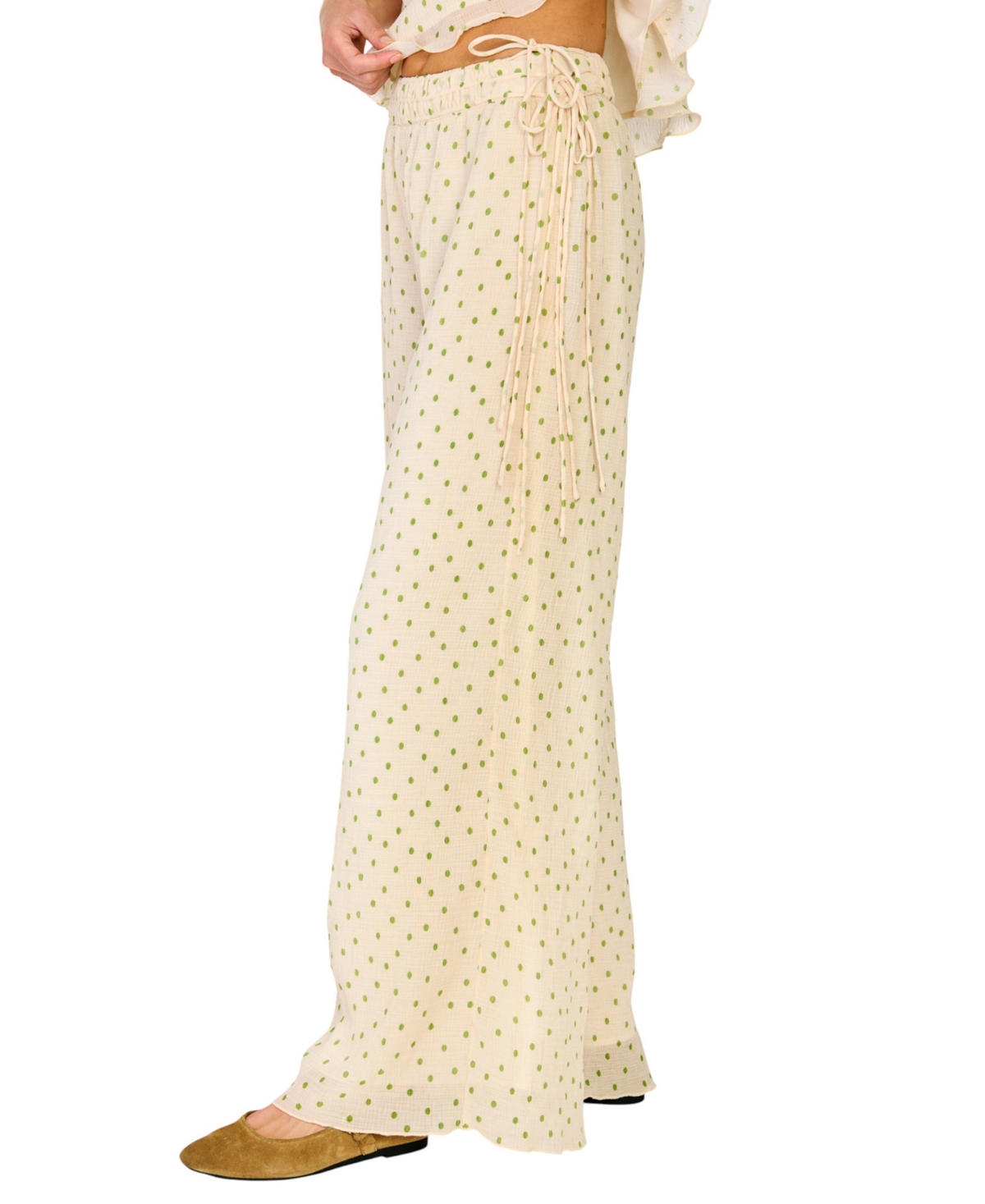 Click here for Line & Dot Womens Lilou Pull-On Pants - Cream Mult... prices