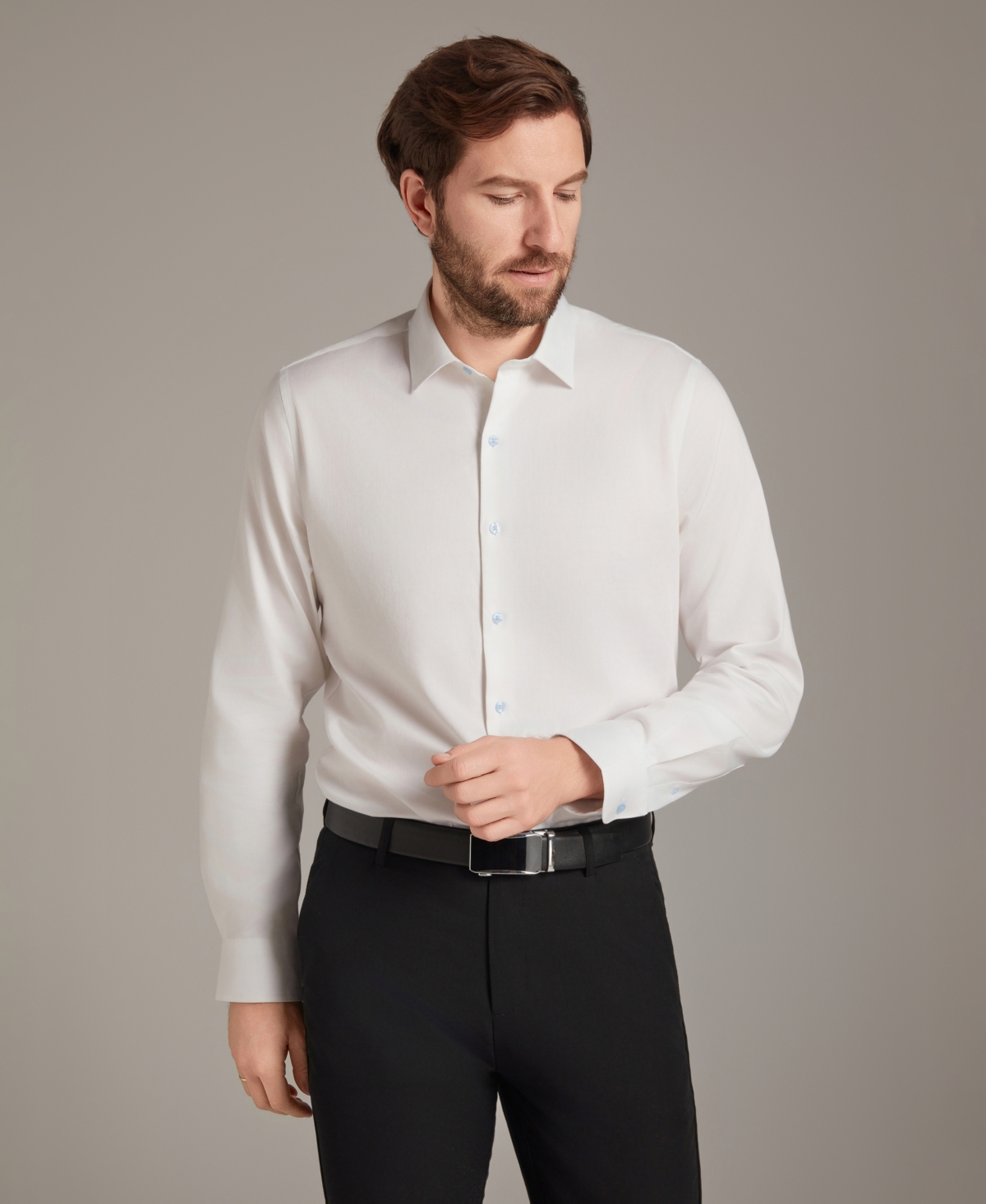 Click here for Bar Iii Mens Sateen Solid Contrast Buttons Dress S... prices