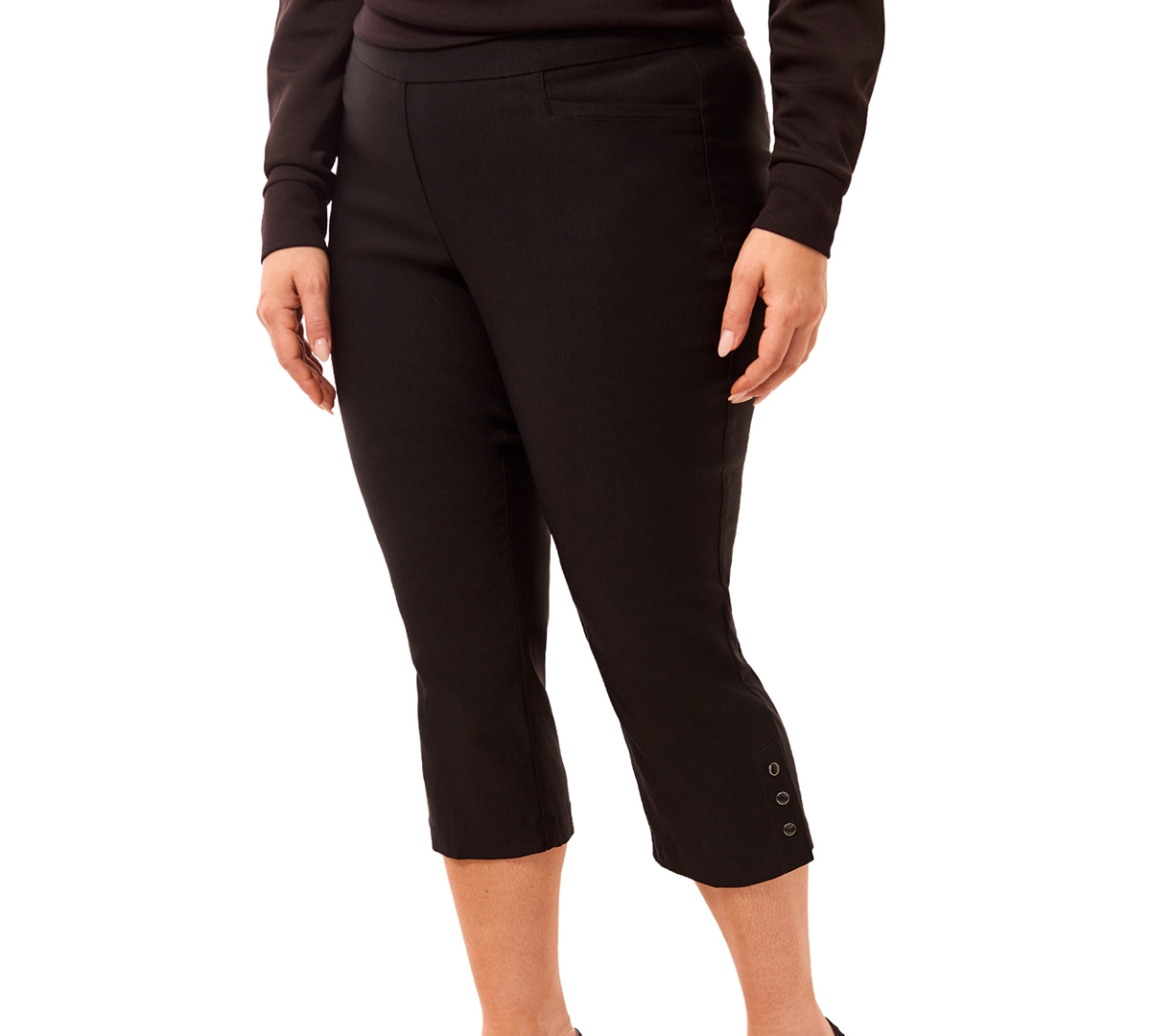 Click here for Tribal Plus Size Flatten It Slim Leg Capris Pants... prices