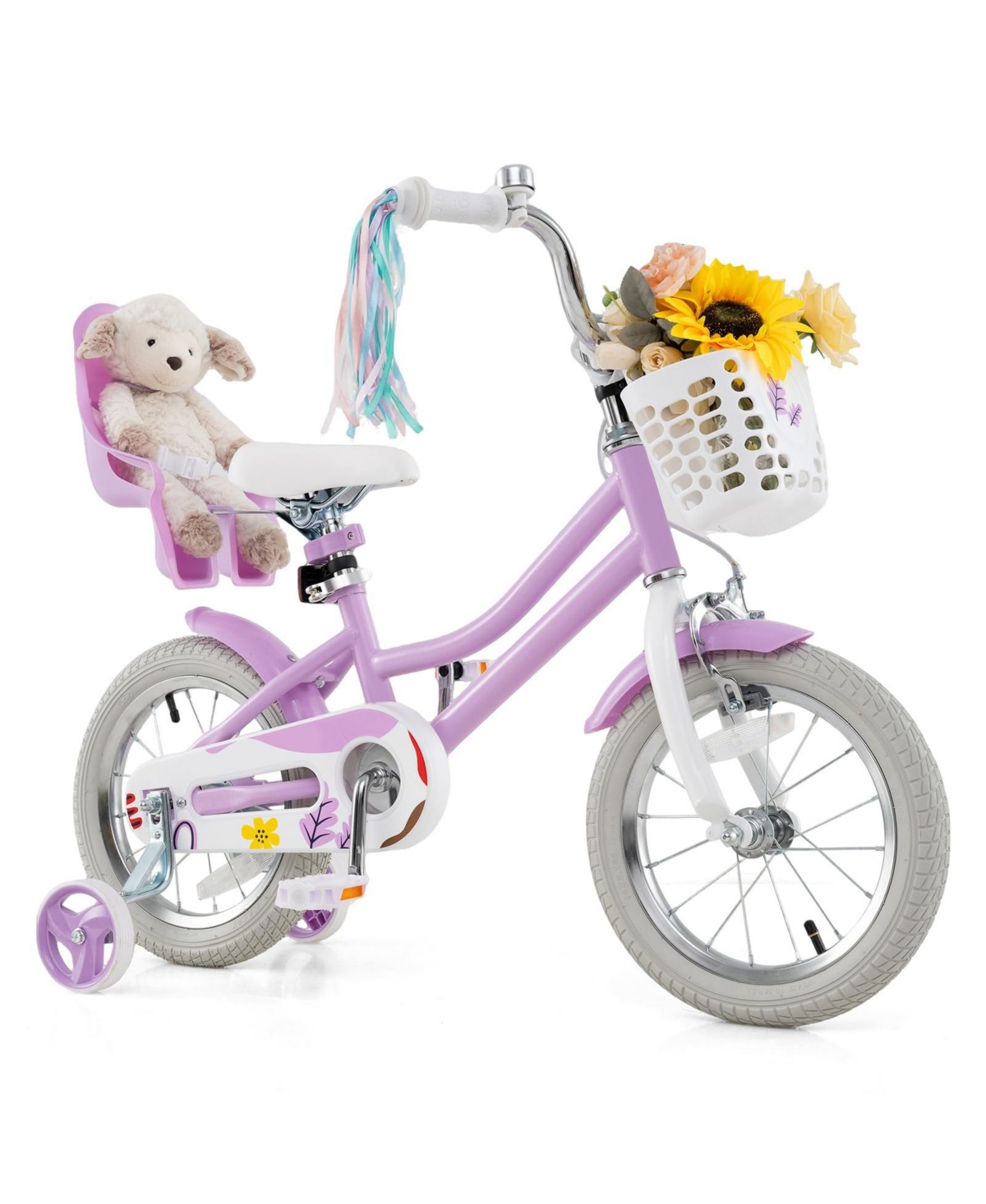 Click here for Mecale Girls Bike with Doll Seat and Streamers - P... prices