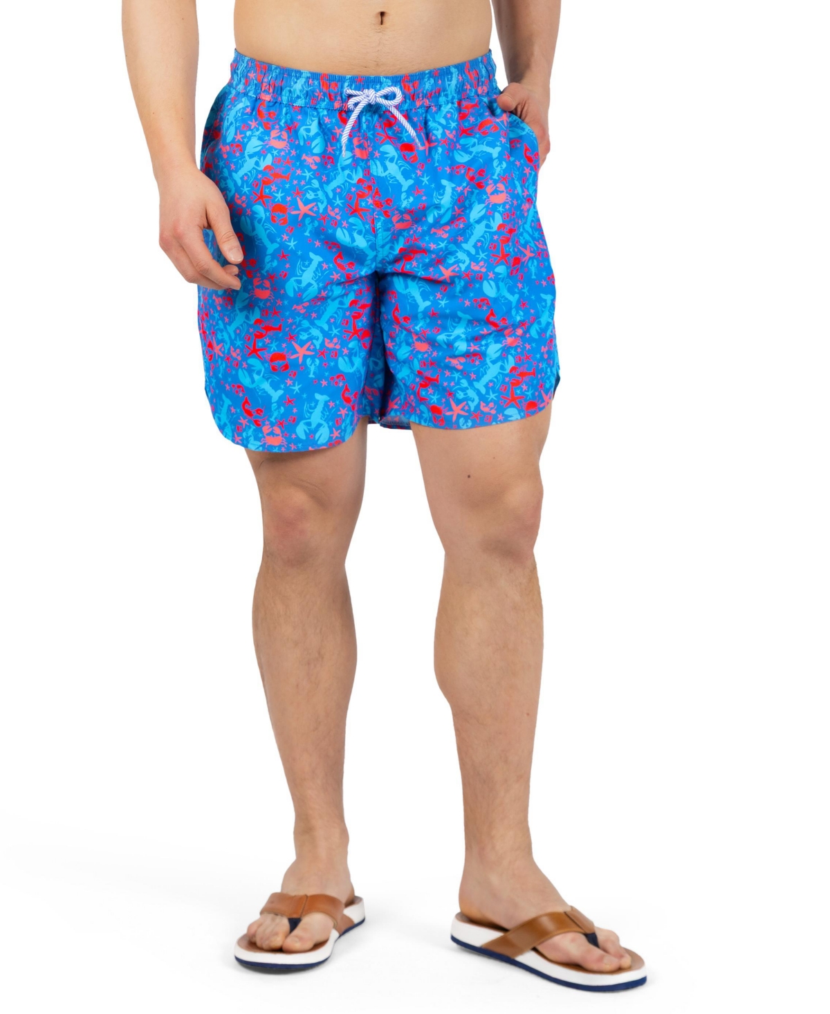Click here for TailorByrd Mens Lobsters Printed Swim Shorts - Isl... prices