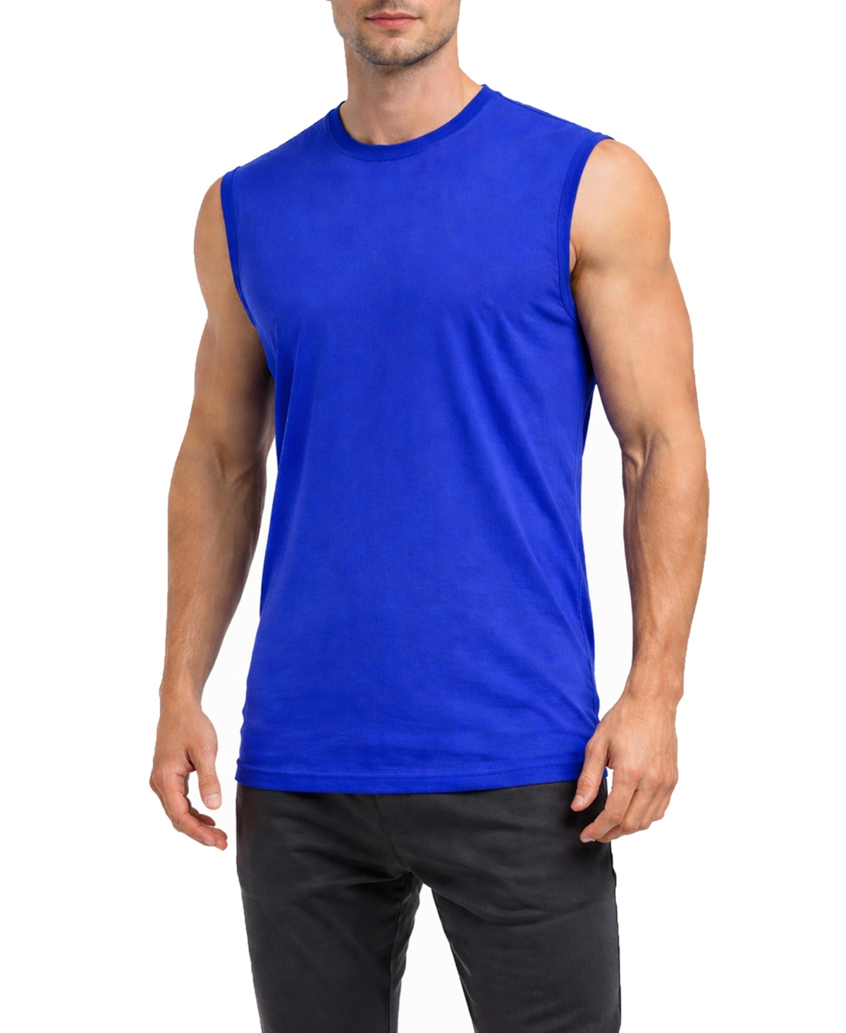 Click here for Blu Rock Mens Slim-Fit Sleeveless Muscle T-Shirt -... prices