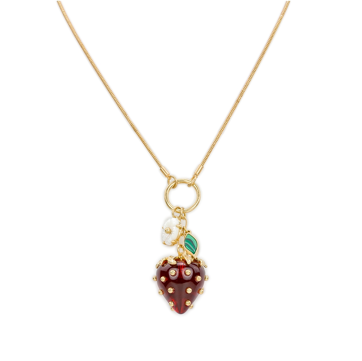 Click here for Patrica Nash Gold-Tone Plated Strawberry Pendant N... prices
