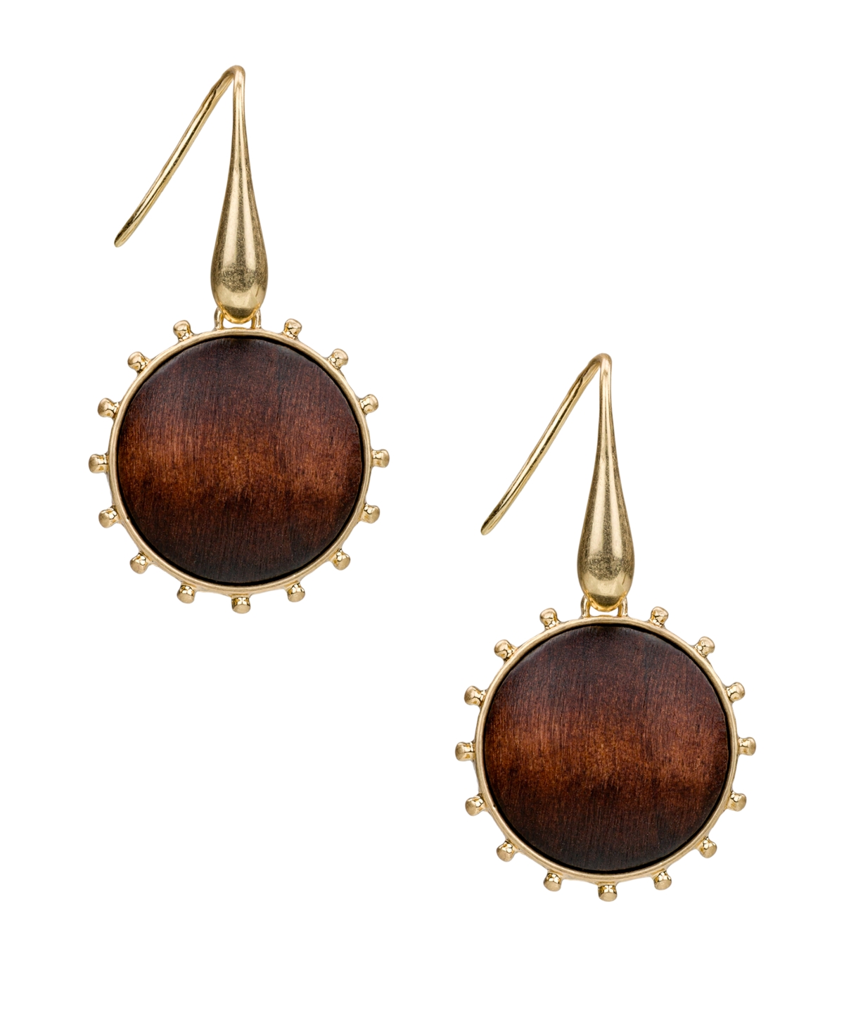 Click here for Patrica Nash Gold-Tone Plated Wood Drop Earrings -... prices