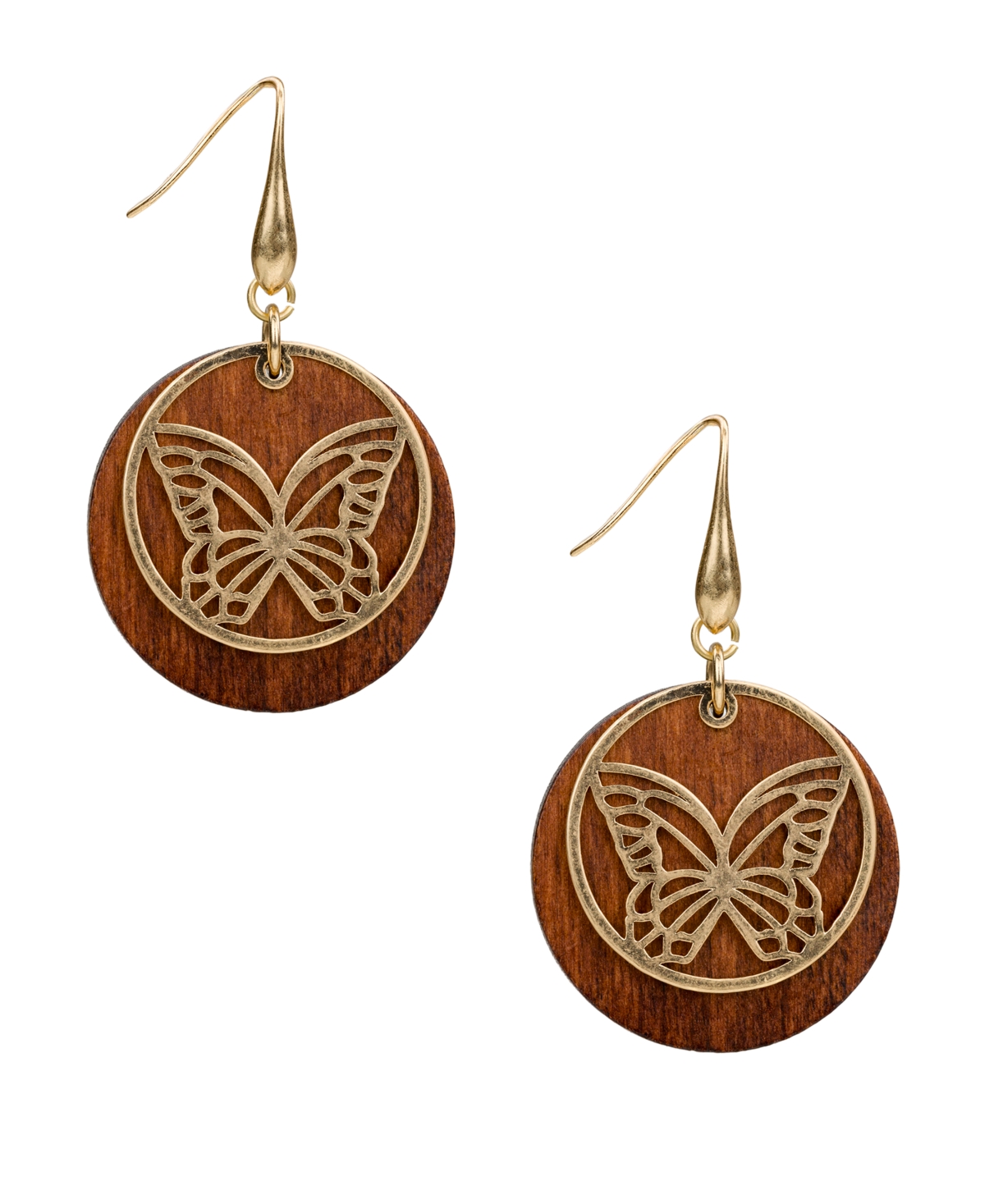 Click here for Patrica Nash Gold-Tone Plated Butterfly Disc Drop... prices