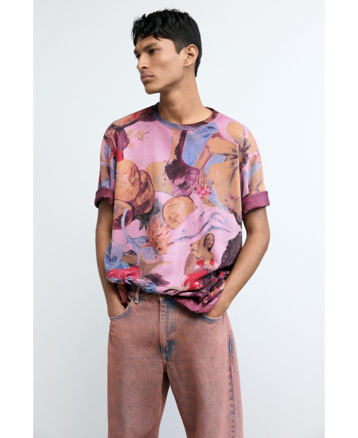 Click here for Desigual Mens Floral printed t-shirt - Red prices