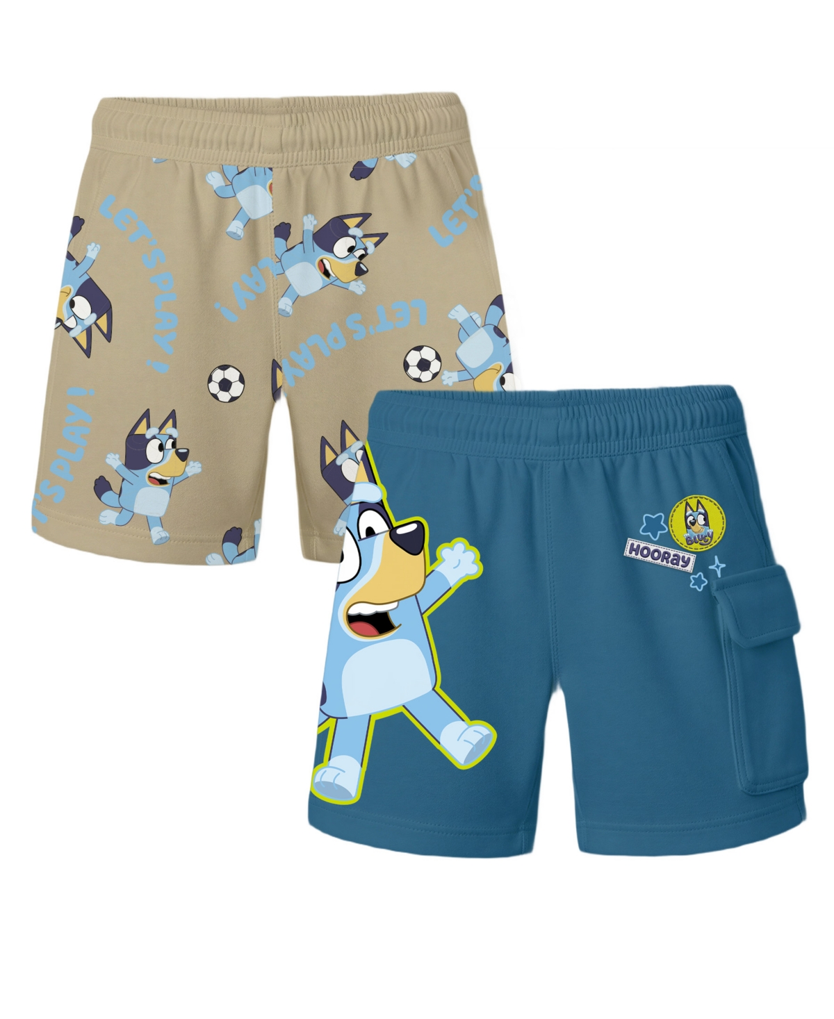 Click here for Bluey Boys 2T-7 Graphic Print Shorts  2-Pack - Ass... prices