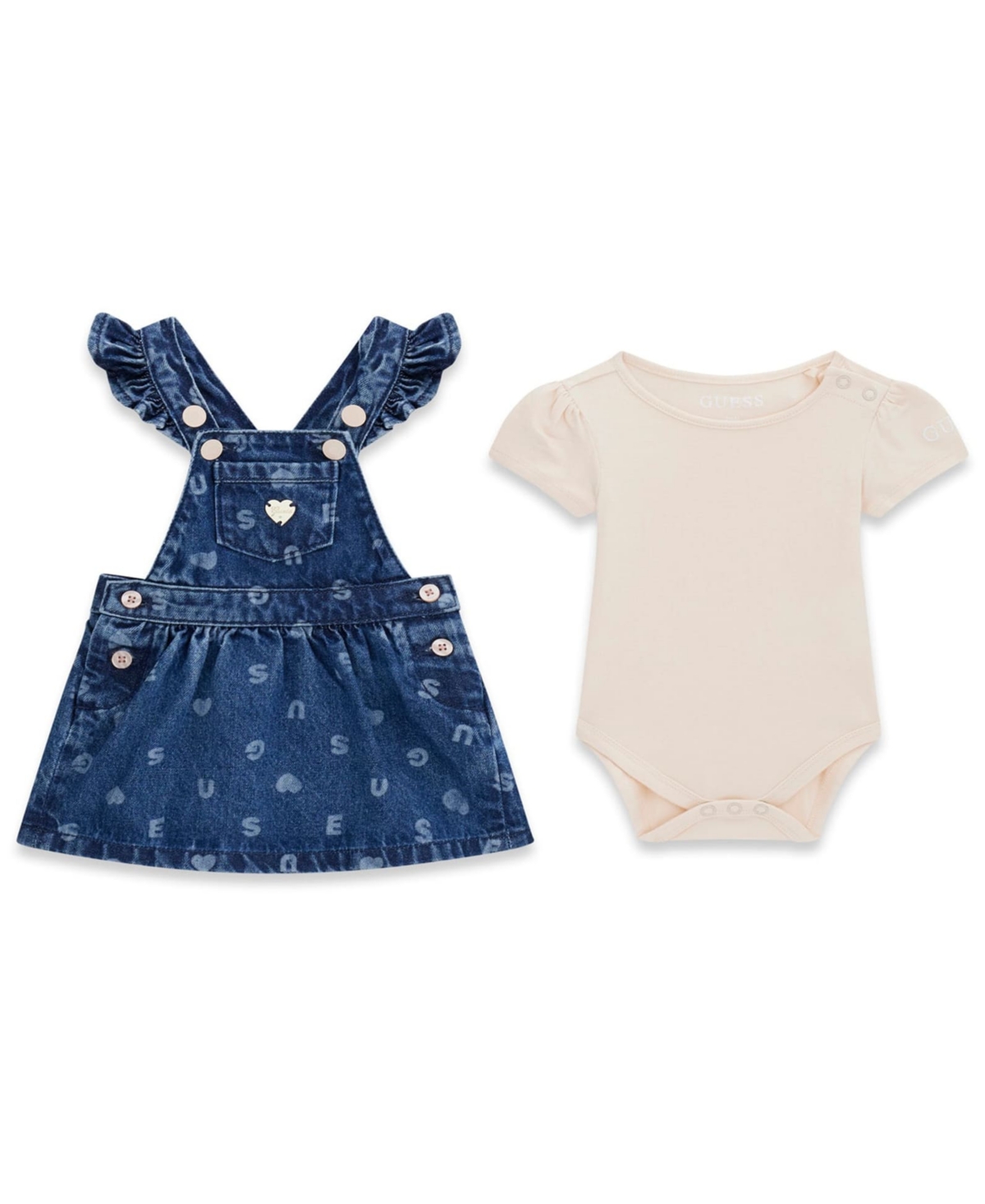 Click here for Guess Baby Girls Bodysuit and Denim Skirtall  2-Pi... prices