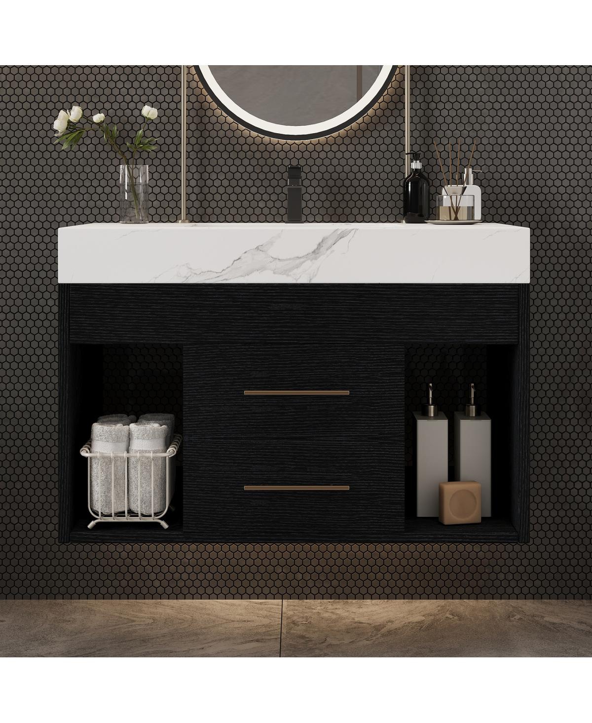 Click here for Sillysis Floating Bathroom Vanity with Ceramic Sin... prices