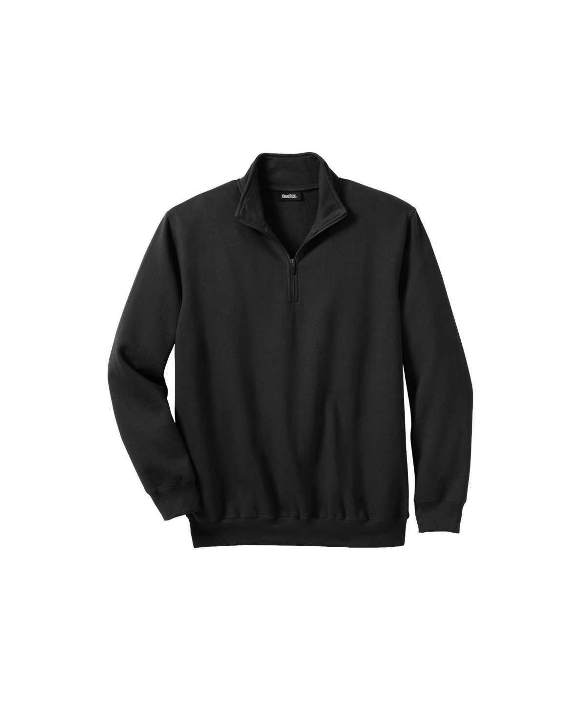 Click here for KingSize Big & Tall Fleece 1/4 Zip Sweatshirt - Bl... prices