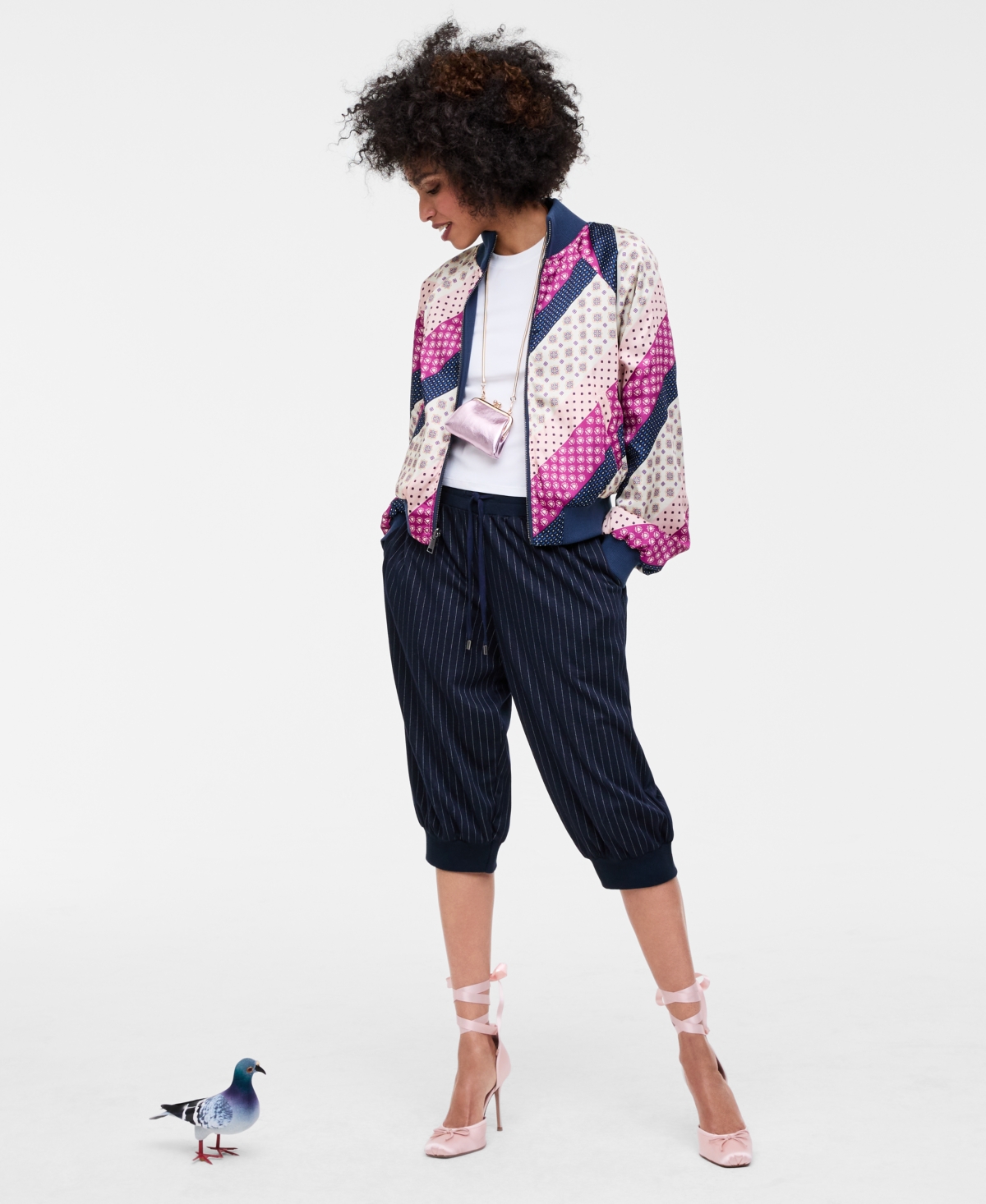 Click here for On 34th X Molly Rogers Womens Reversible Bomber Ja... prices