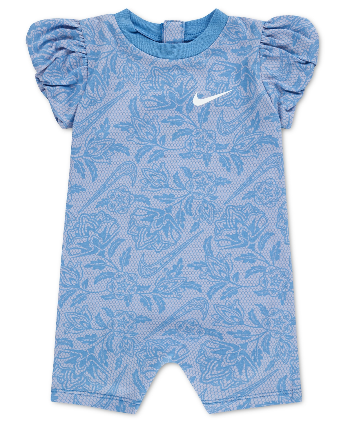 Click here for Nike Baby Girls Crewneck Romper - Blue prices