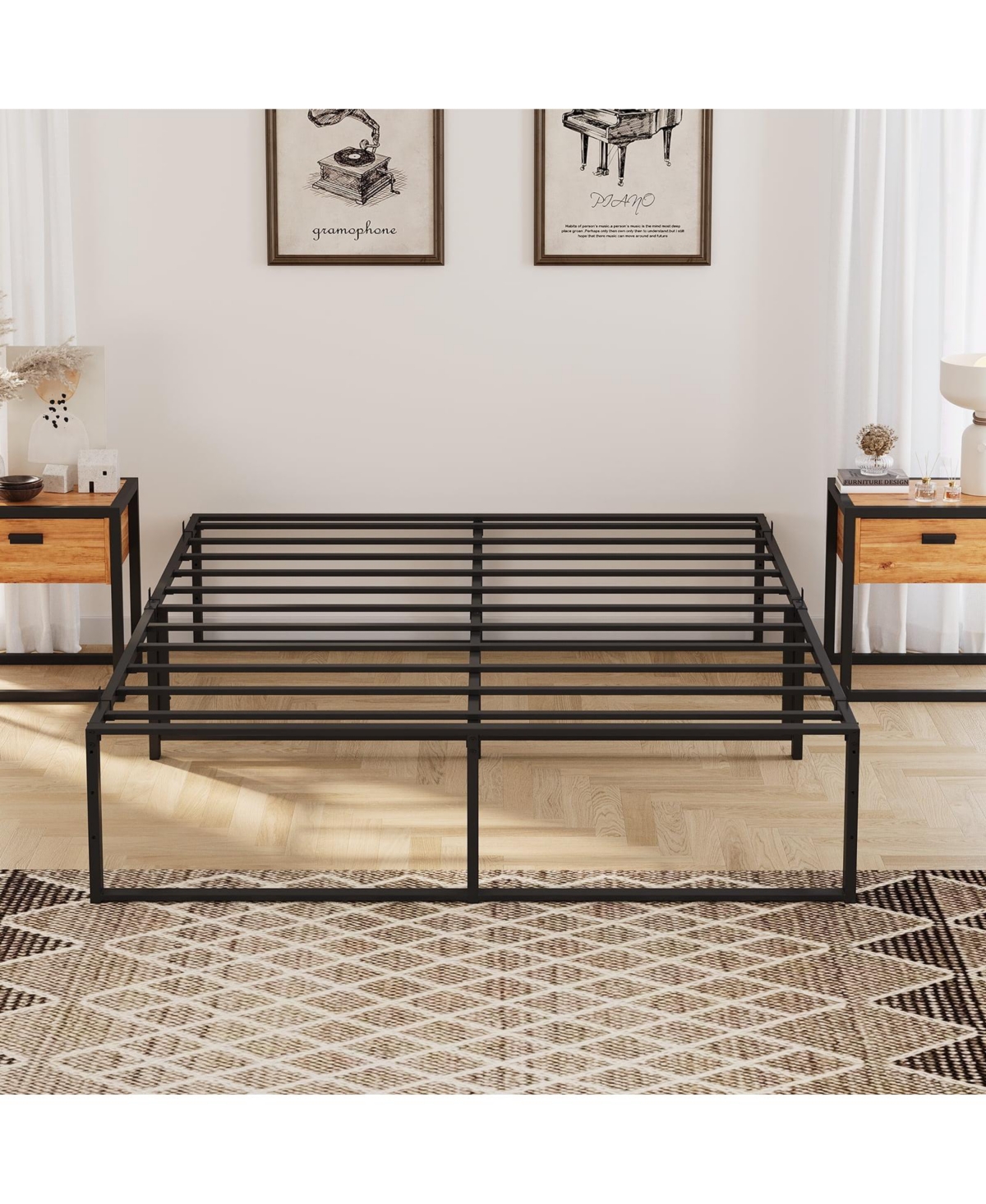 Click here for gaomon Metal Platform Bed Frame Noise Free Strong... prices