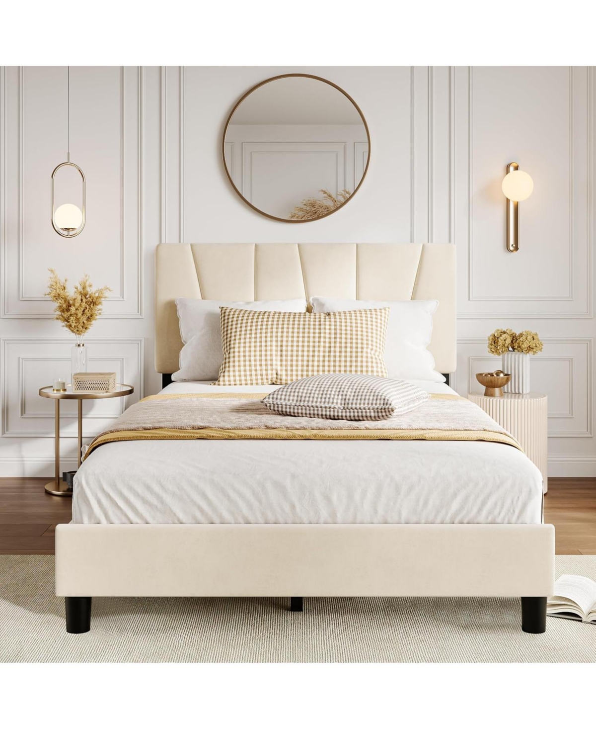 Click here for gaomon Full Size Bed Frame with Adjustable Headboa... prices