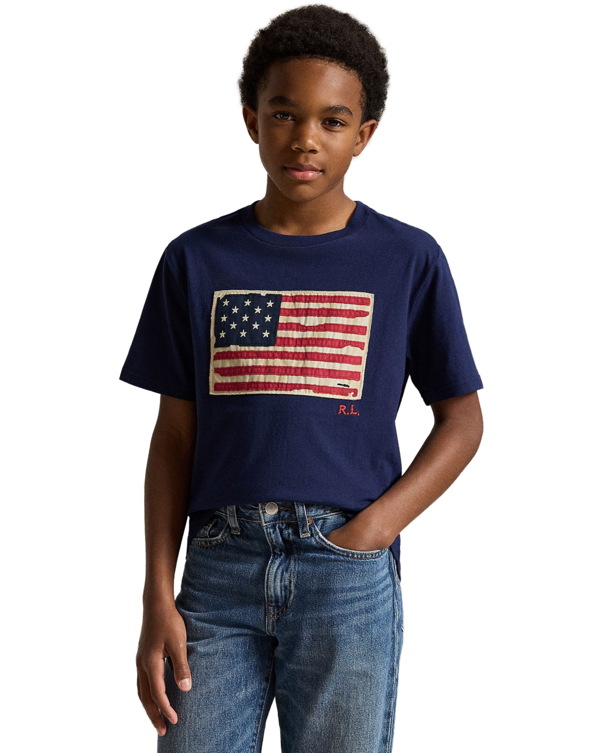 Click here for Polo Ralph Lauren Boys 8-20 Flag Cotton Jersey T-S... prices