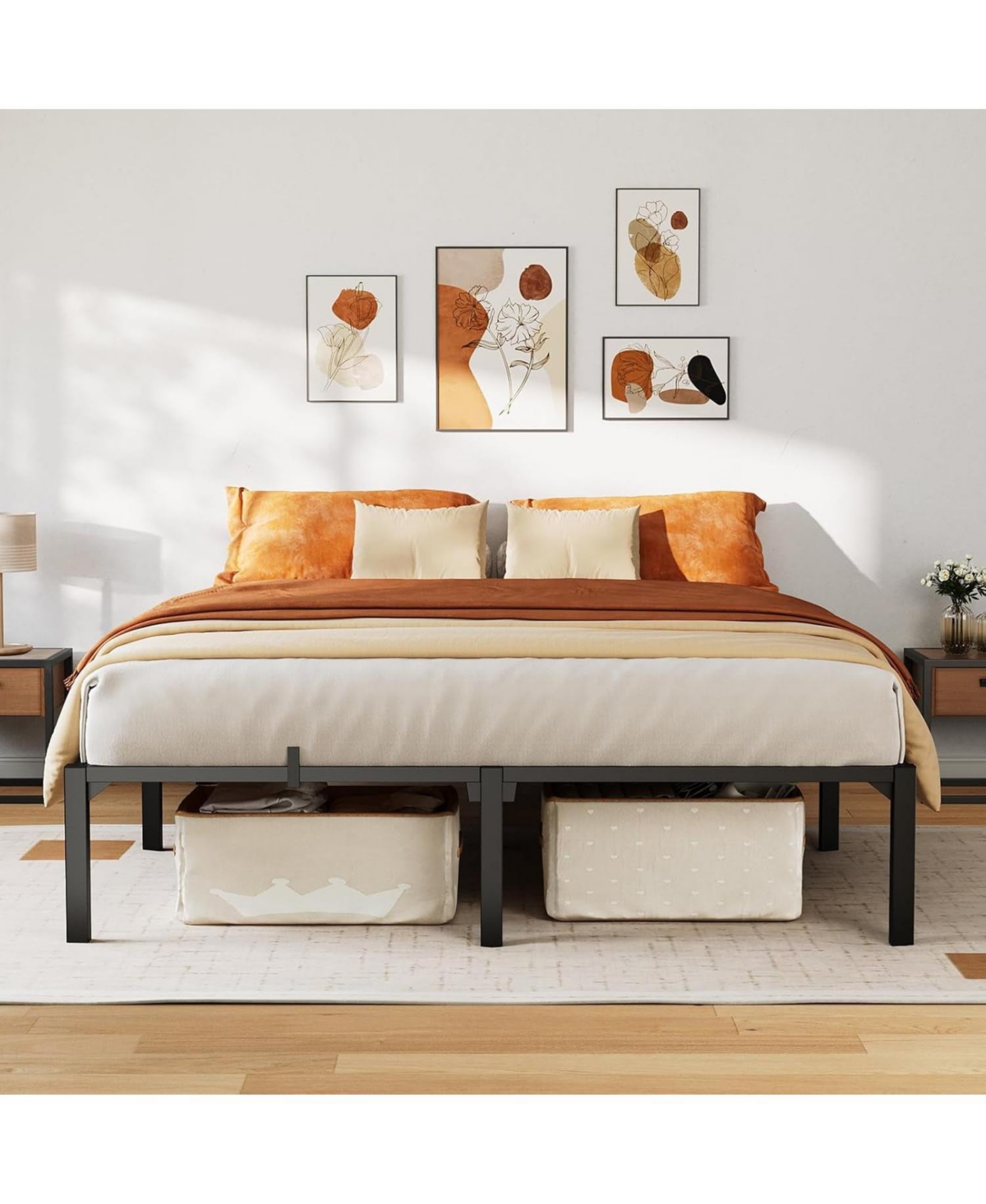 Click here for gaomon Bed Frame 14 Inch Metal Platform No Screws... prices