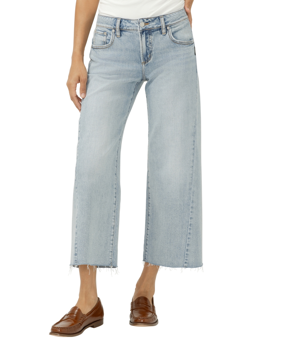 Click here for Silver Jeans Co. Womens Suki Mid-Rise Cropped Wide... prices