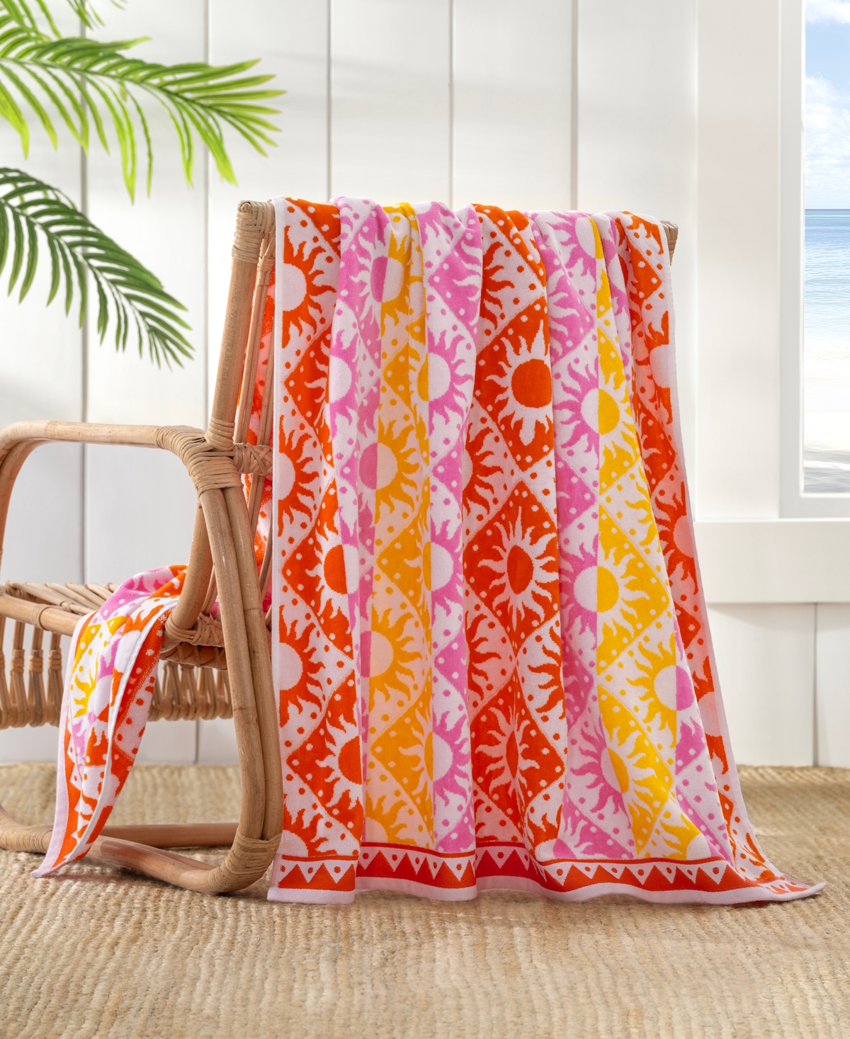 Click here for The Beach House Sun Stripe Cotton Beach Towel  40... prices