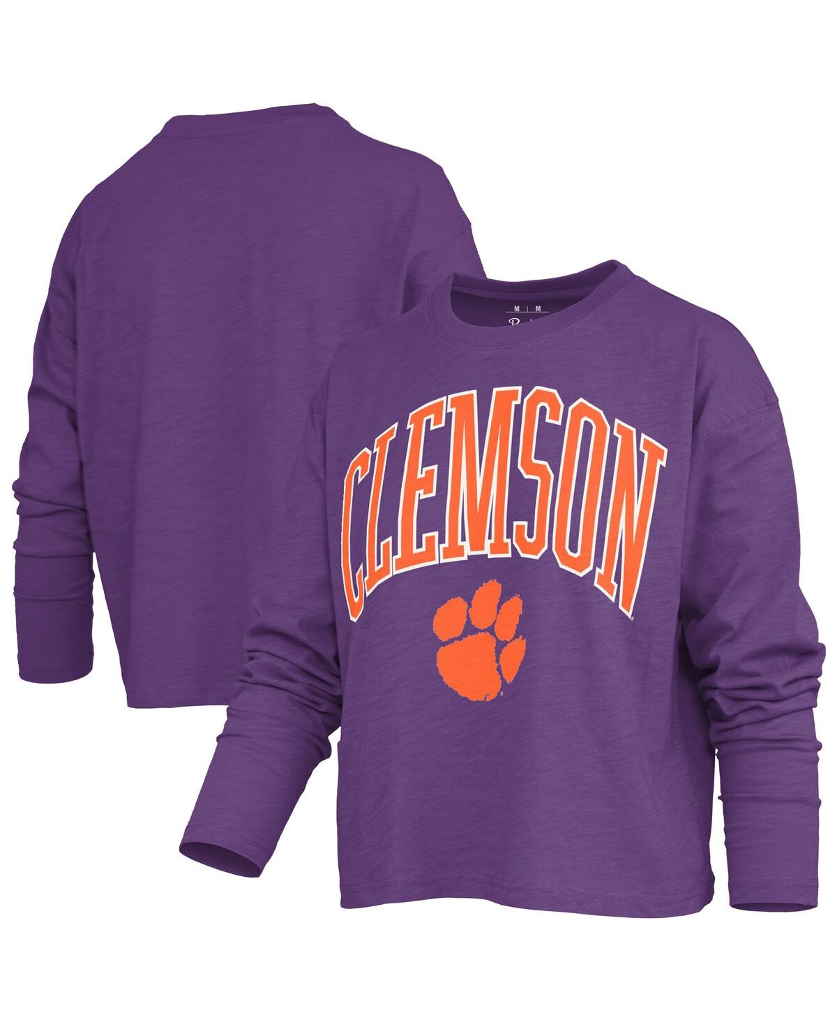 Click here for Pressbox Womens Purple Clemson Tigers Motley Boxy... prices
