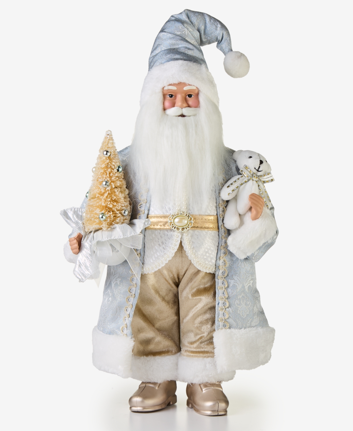 Click here for Holiday Lane Opulence Standing Santa with Tree and... prices