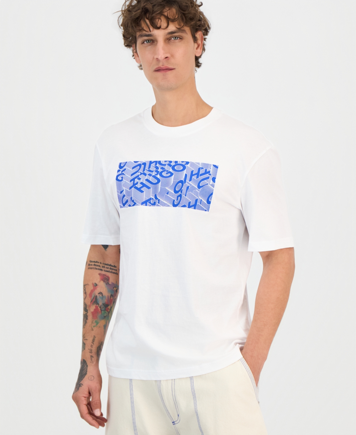 Click here for Hugo Boss Mens Nierofix Cotton Graphic Regular-Fit... prices
