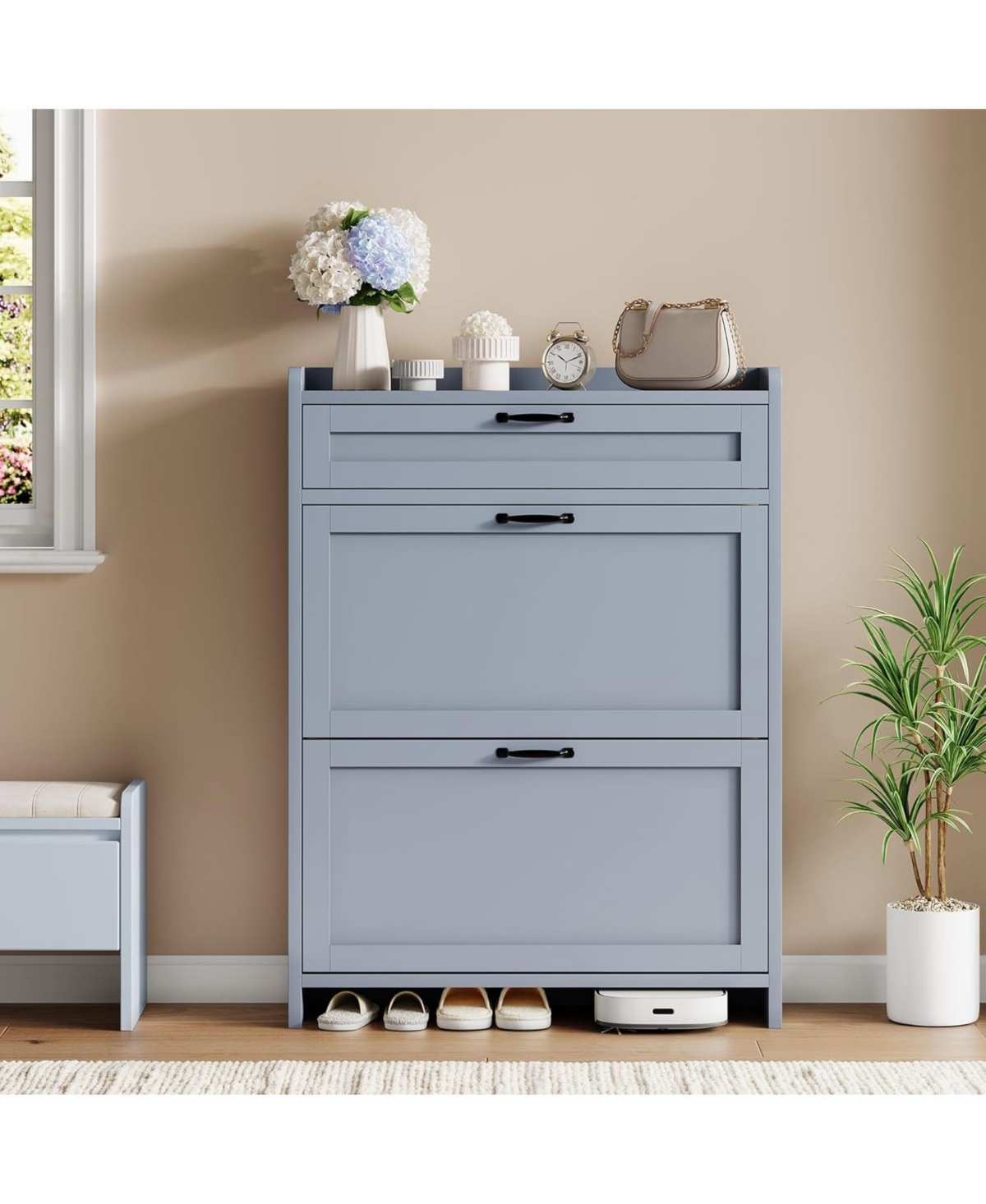 Click here for gaomon Shoe Cabinet with 2 Flip Drawers and 1 Top... prices
