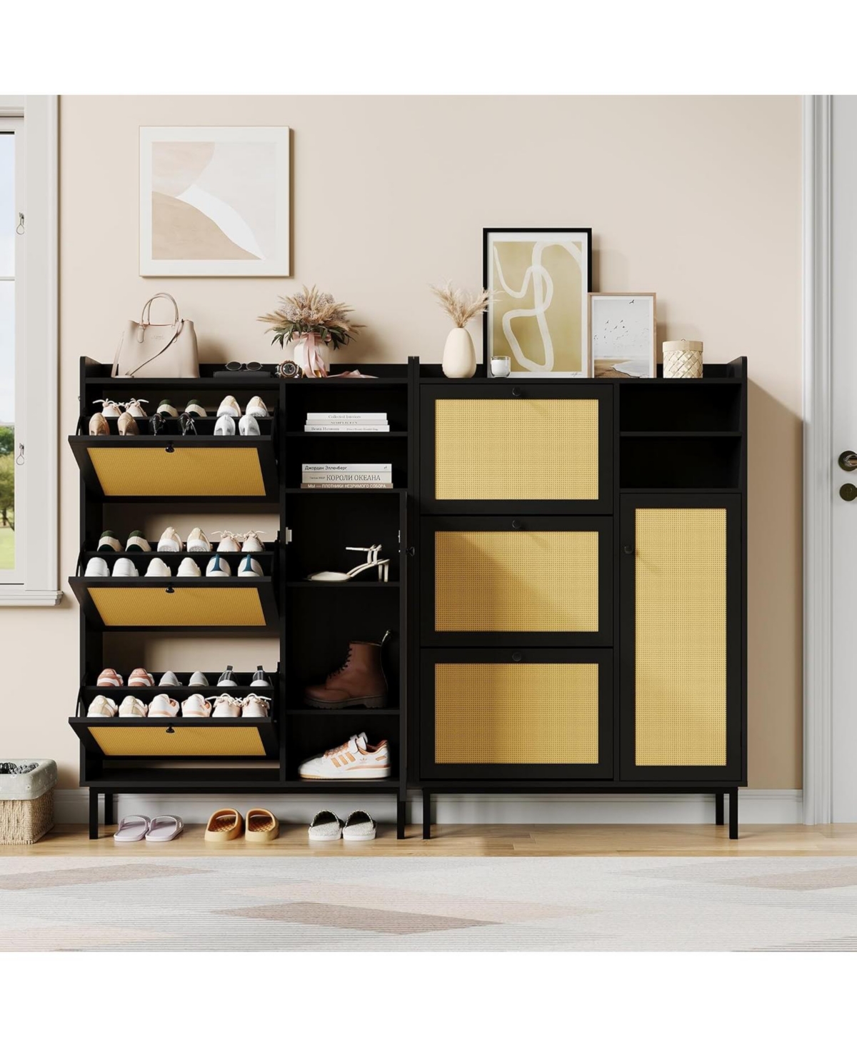 Click here for gaomon Shoe Cabinet for Entryway with 3 Flip Drawe... prices