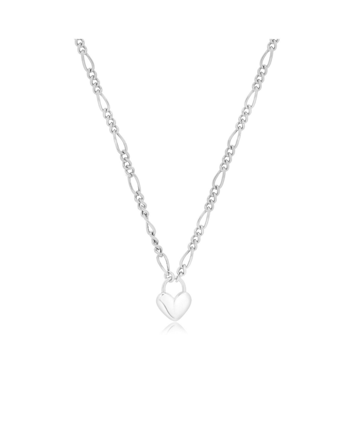 Click here for The Lovery Figaro Heart Padlock Necklace Sterling... prices