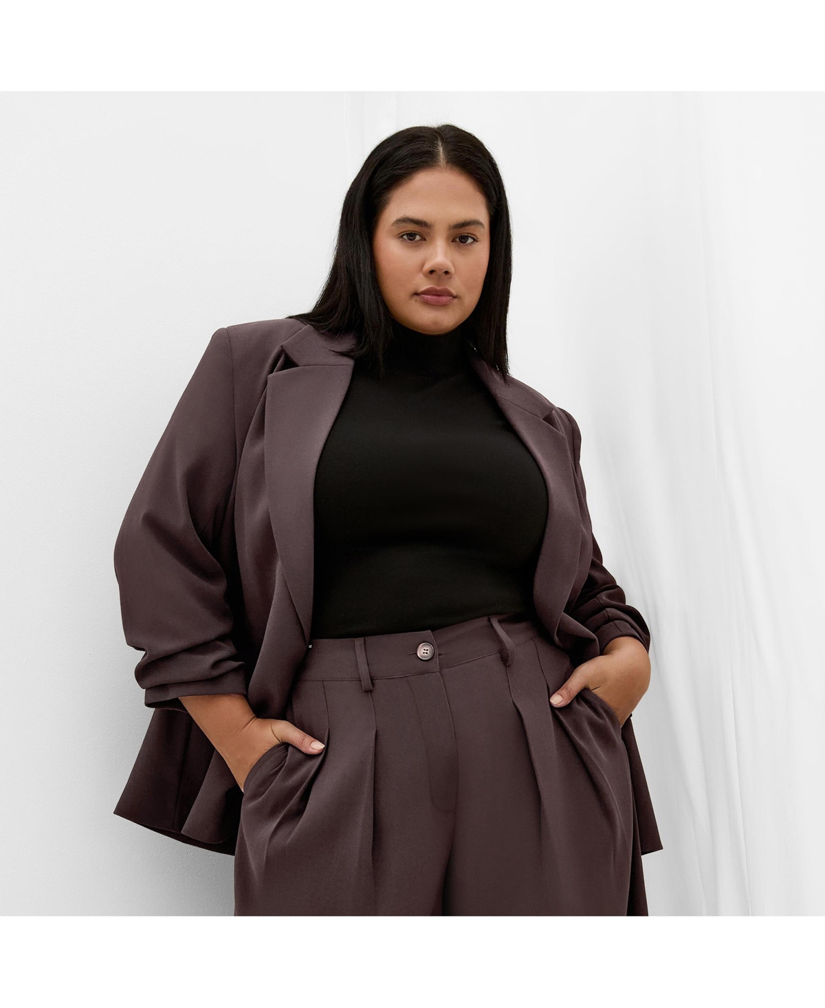 Click here for City Chic Womens Abbie Blazer - Chocolate prices