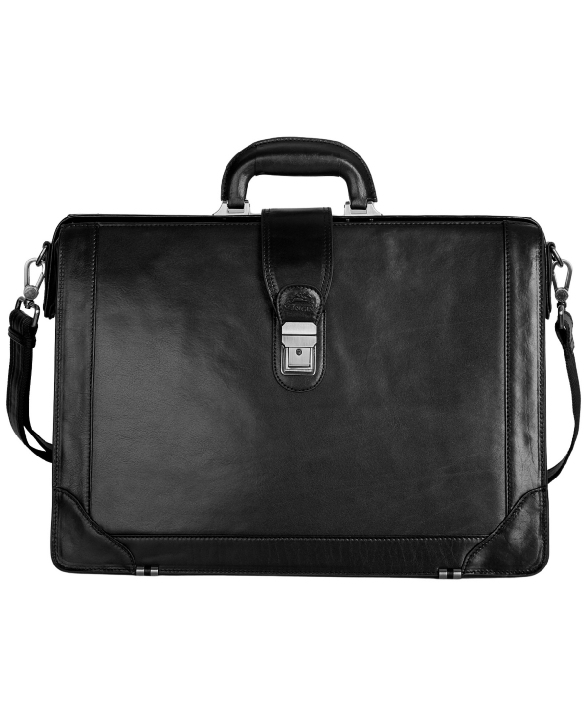 Click here for Mancini Mens Litigator Medium Briefcase - Black prices