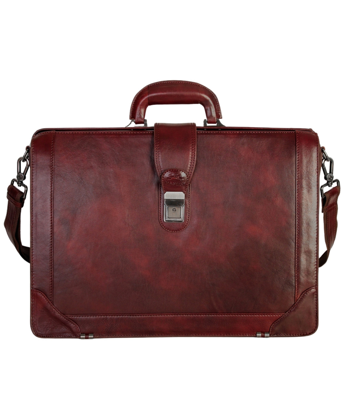 Click here for Mancini Mens Litigator Medium Briefcase - Brown prices