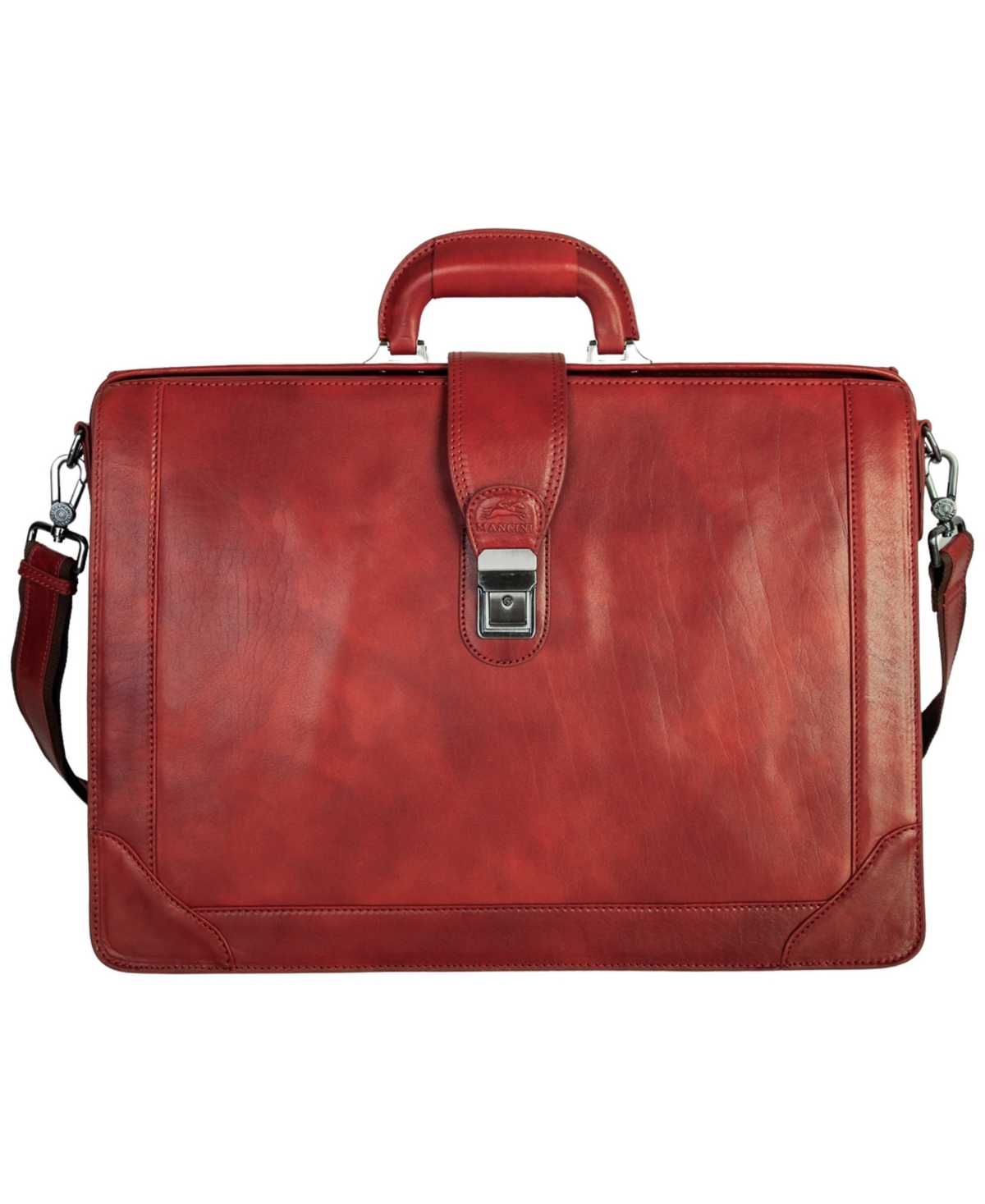 Click here for Mancini Mens Litigator Medium Briefcase - Camel prices