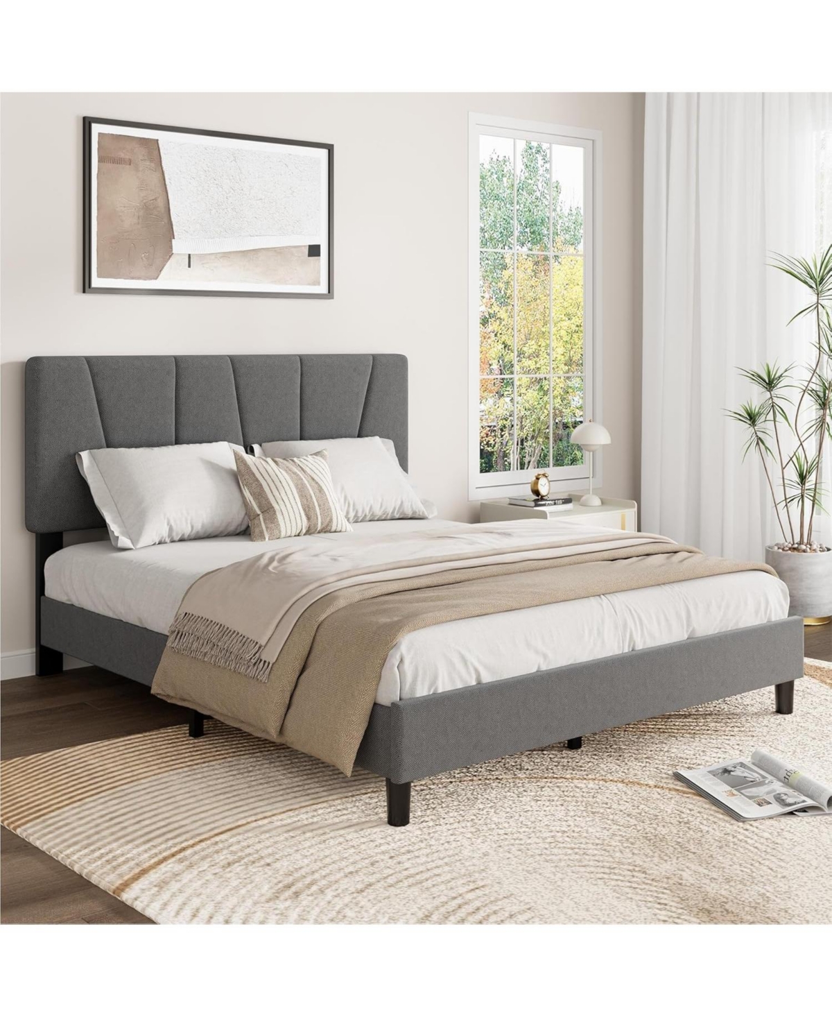 Click here for gaomon Platform Bed Frame with Adjustable Headboar... prices