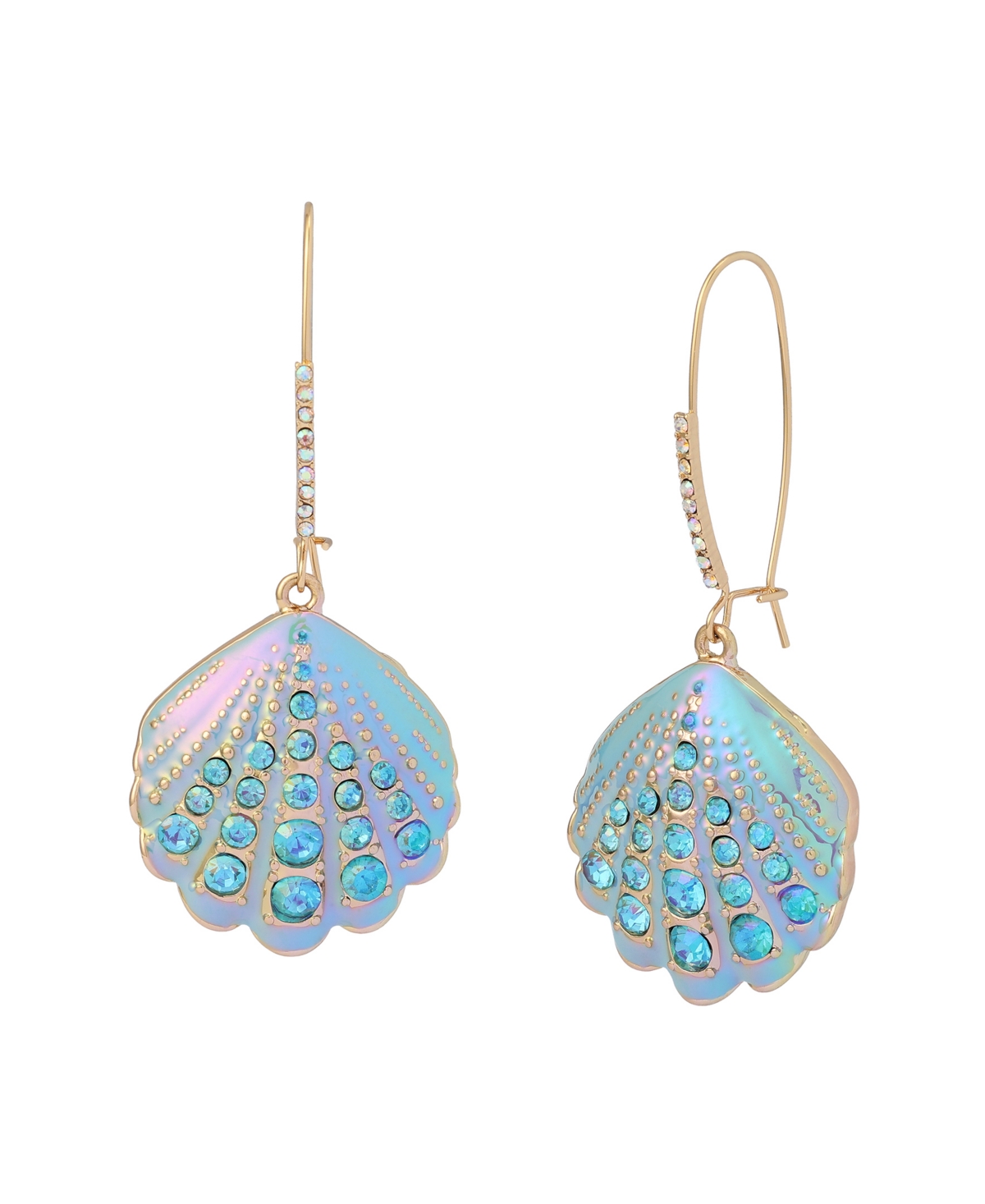 Click here for Betsey Johnson Faux Stone Shell Dangle Earrings -... prices