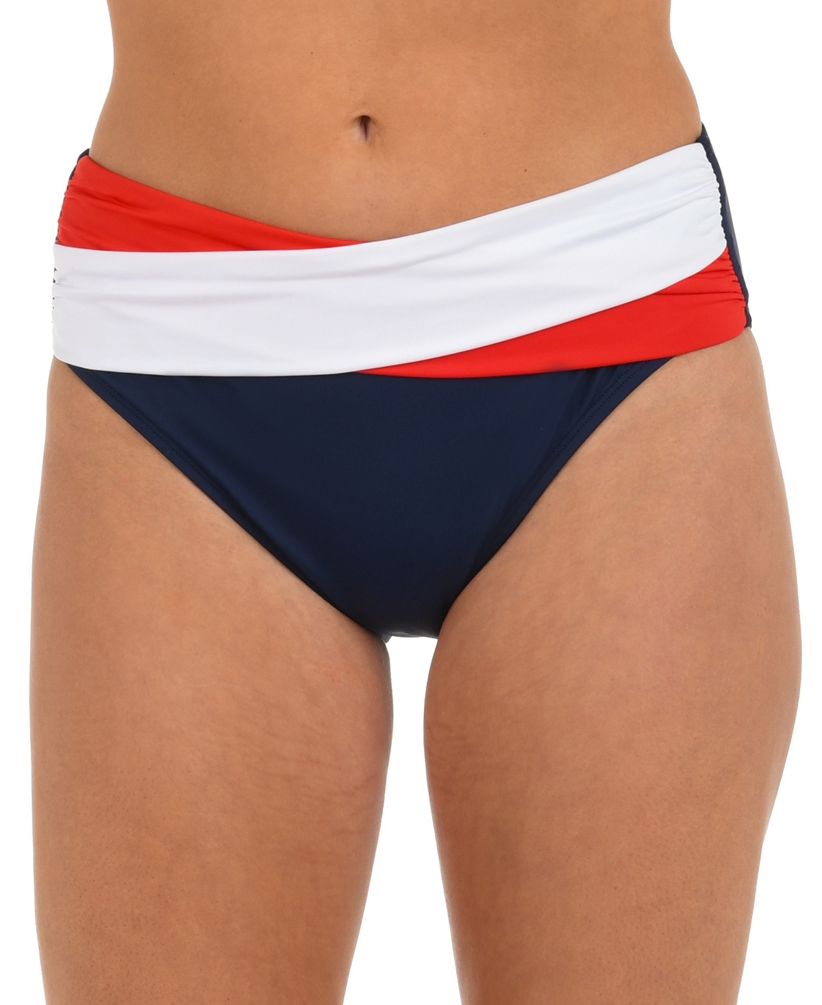 Click here for La Blanca Womens Americana Mid-Waist Twist Front S... prices