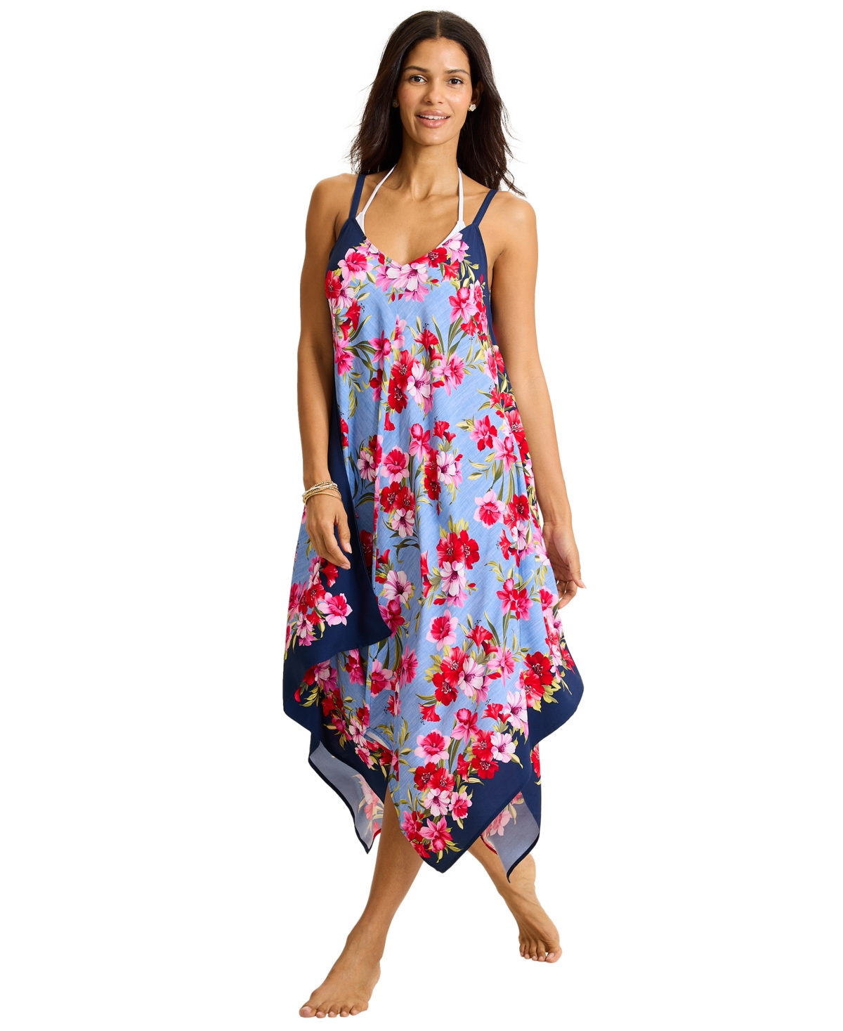 Click here for Tommy Bahama Womens Chambray Scarf Swim Dress - Ma... prices
