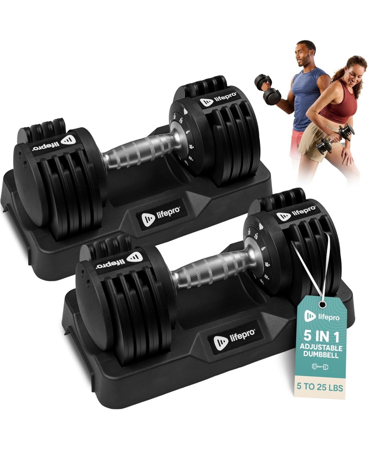 Click here for LifePro Adjustable Dumbbell Set or Single –... prices